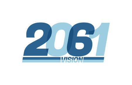 Happy new year 2061. Typography 2061 vision, 2061 New Year bannerのイラスト ...