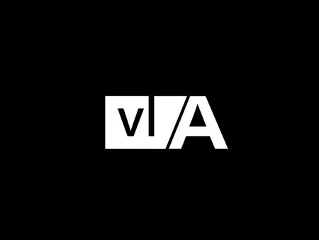 VLA Logo and Graphics design vector art, Icons isolated on black ...