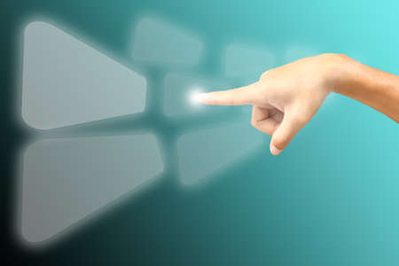 Business hand press touch screen - Stock Image - Everypixel