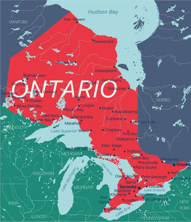 Vector of Ontario province vector - ID:1-163932008 - Royalty Free Image ...