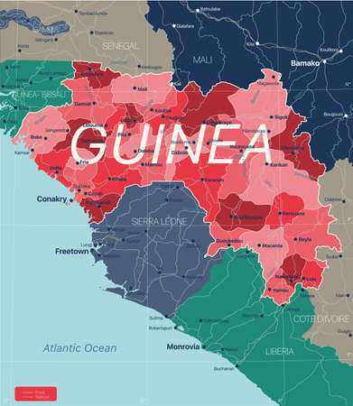 Vector of Guinea country detailed - ID:1-165452156 - Royalty Free Image ...