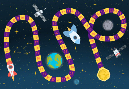 Vector of Board game with block path - ID:1-112226819 - Royalty Free ...