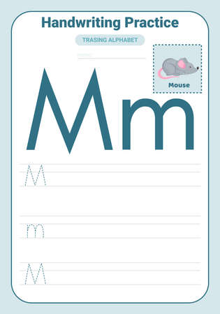 Vector of Alphabet tracing practice - ID:1-168193321 - Royalty Free ...