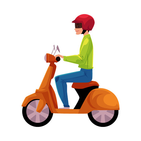 Vector of Scooter, moped, motor bicycle - ID:1-75484600 - Royalty Free ...