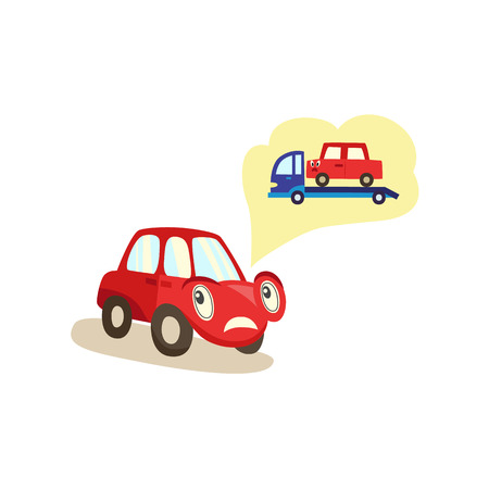 Vector of Sad cartoon car character - ID:1-92133176 - Royalty Free ...