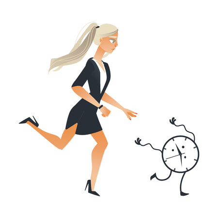 Vector of Businesswoman and time concept - ID:1-103626892 - Royalty ...