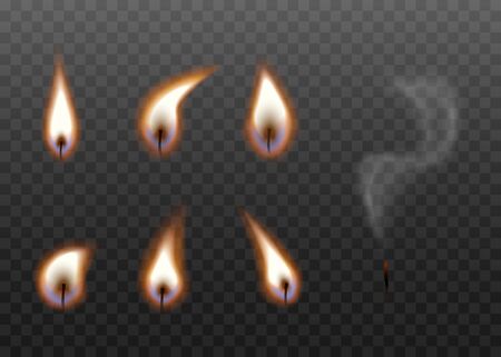 Vector of Candle wick burning stages set - ID:1-131937471 - Royalty ...