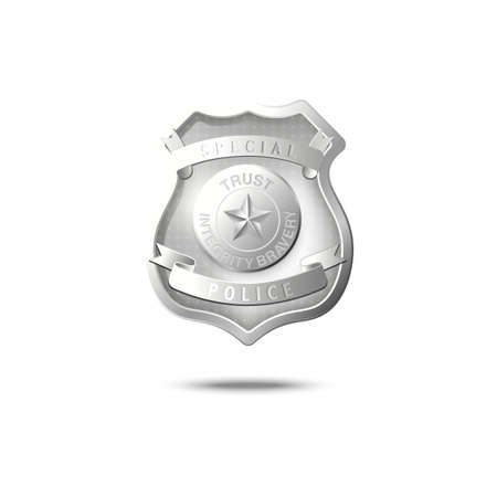 Vector of Silver police badge mockup - ID:1-154255432 - Royalty Free ...