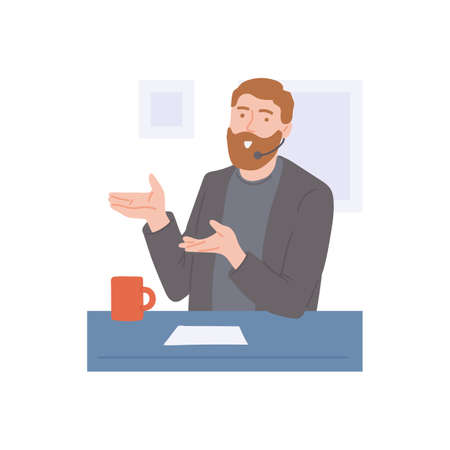 Vector of TV or radio news anchor man - ID:157035237 - Royalty Free ...