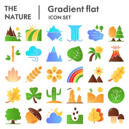Vector of Nature landscapes flat icon - ID:1-137551797 - Royalty Free ...