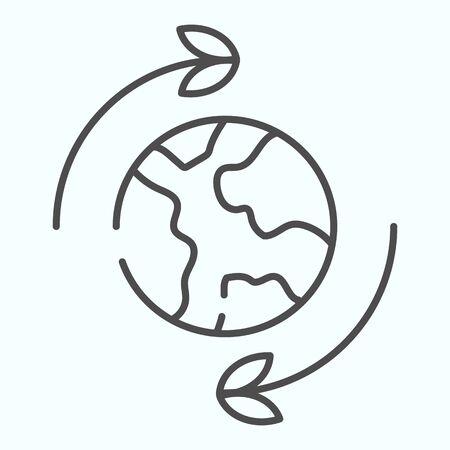 Vector of Earth movement thin line icon. - ID:137493146 - Royalty Free ...