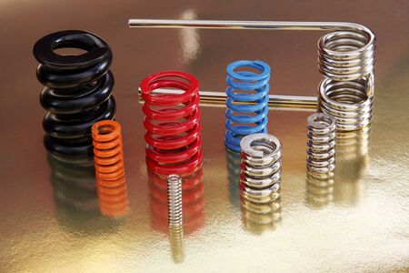 new metal springs texture background - Stock Image - Everypixel