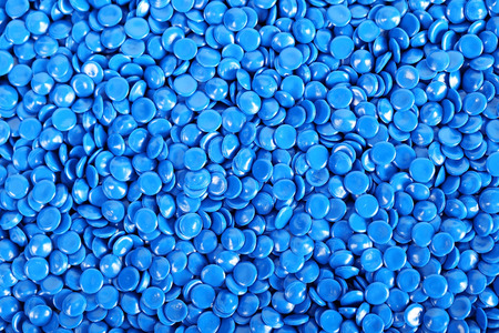 blue plastic pellets background. - Stock Image - Everypixel