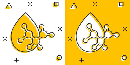 Vector of Acid molecule icon in comic - ID:1-173988545 - Royalty Free ...