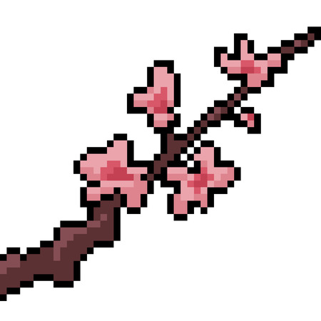 Photo of vector pixel art sakura tree - ID:120476222 - Royalty Free ...