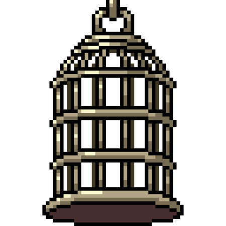Vector of vector pixel art round cage - ID:1-139468781 - Royalty Free ...