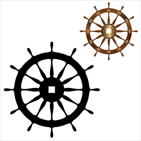 Vector of Realistic icon of ship's wheel - ID:1-126734286 - Royalty ...