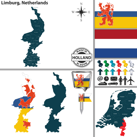 Vector of Vector map of Limburg region - ID:1-103989810 - Royalty Free ...