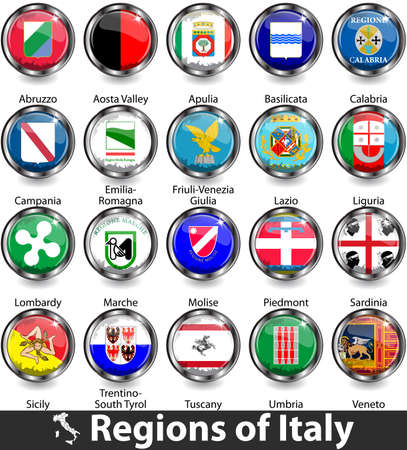 Ilustración del Flags of regions of Italy. - ID:1-152232888 - Imagen ...