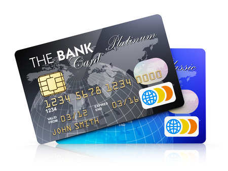 Creative abstract electronic banking and finance business concept set ...