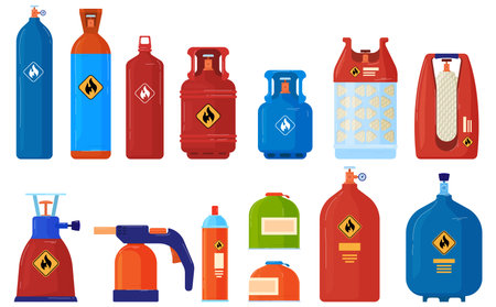 Vector of Flammable gas cylinder - ID:1-157188505 - Royalty Free Image ...