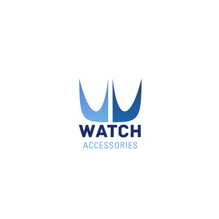 Vector sign for watch accessories shop. Creative design idea for ...