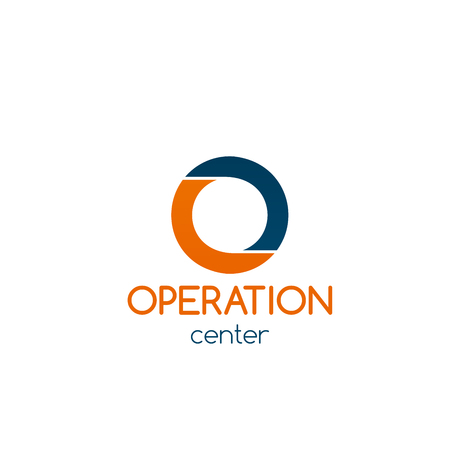 Operation center vector icon isolated on a white background. Creative ...