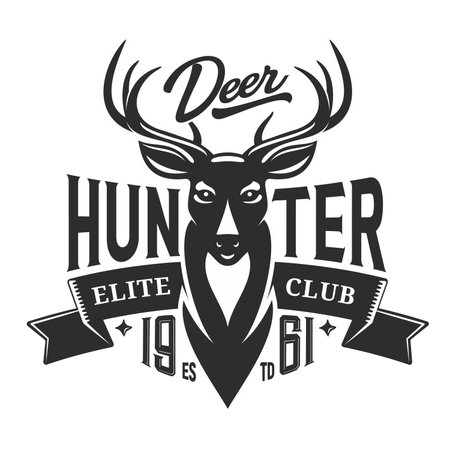 Vector of Deer hunt elite club badge, - ID:1-134804936 - Royalty Free ...