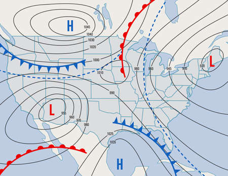 Vector of Forecast weather isobar map of - ID:1-183740098 - Royalty ...