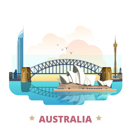 Vector of Australia country flat cartoon - ID:1-58889624 - Royalty Free ...