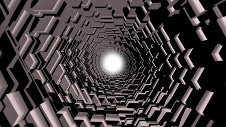 finside 3d colorful polygonal scales tunnel background illustration new ...