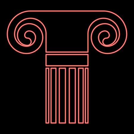 Vector of Neon column ancient style - ID:1-196030923 - Royalty Free ...