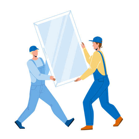 Vector of Pvc Window Carrying Men For - ID:1-168715640 - Royalty Free ...