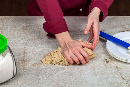 Egg whites beaten to a frothy stage. Finished beating egg white to ...