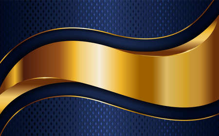 Creative luxury navy blue and golden lines background design. Graphic ...