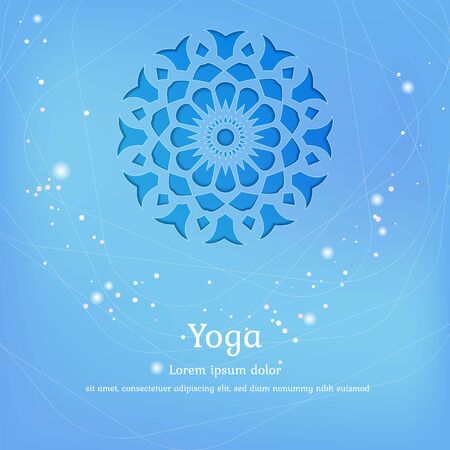 Vector background for yoga. Design for packaging and posters on soft ...