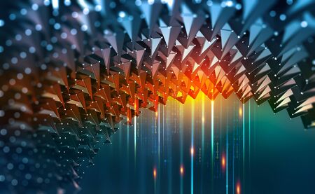 Dig Data. Information flows in cyberspace. Global digital network of ...