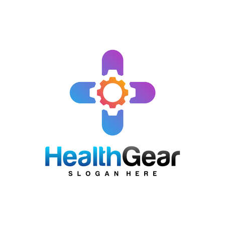 Health Gear Logo Design Concept Vector. Mechanic Health Logo Template ...