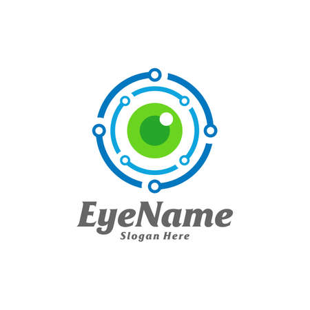 Tech Eye Logo Design Template. Eye Tech logo concept vector. Creative ...