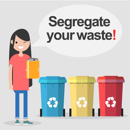 Vector of Segregate your waste. - ID:115563338 - Royalty Free Image ...
