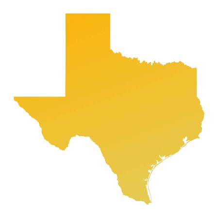 Orange gradient Texas map, USA. Detailed, Mercator projection.の写真素材 ...