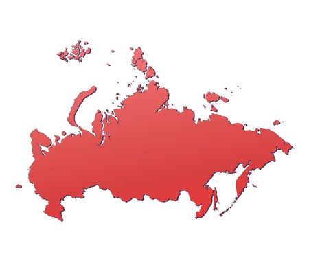 Russia map filled with red gradient. Mercator projection.の写真素材 ...