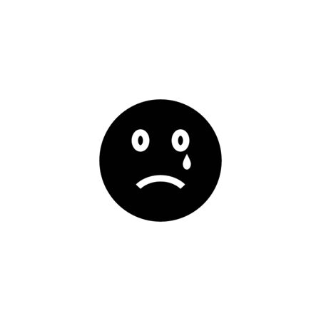Bad Face Emoticon Design Logo Vector Template And Illustration Sign ...
