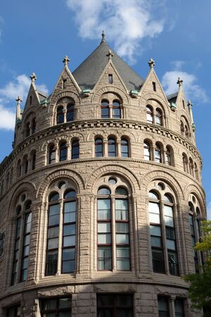 the old grain and exchange building in boston on a bright sunny day ...