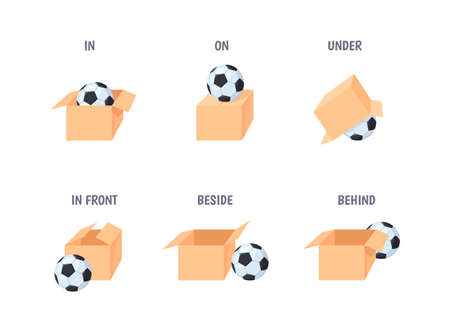 Vector of Preposition education. English - ID:1-189305415 - Royalty ...