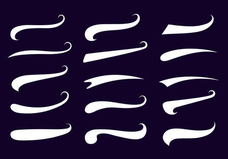 Swooshes text tails for baseball design. Sports swash underline shapes ...