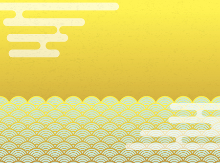 Mist and Qinghai wave pattern. Japanese background material ...