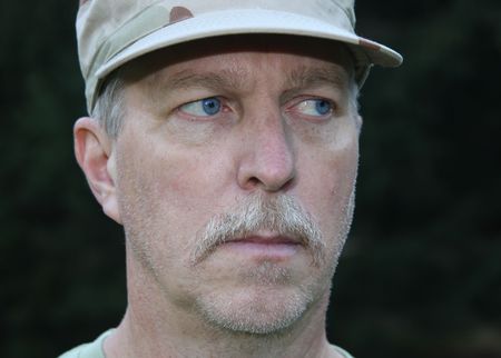 Soldier staring off into the distance - Stock Image - Everypixel