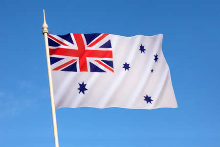 Australian White Ensign - a naval ensign used by ships of the Royal ...