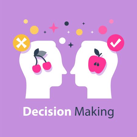 Vector of Decision making, psychology of - ID:1-143071238 - Royalty ...